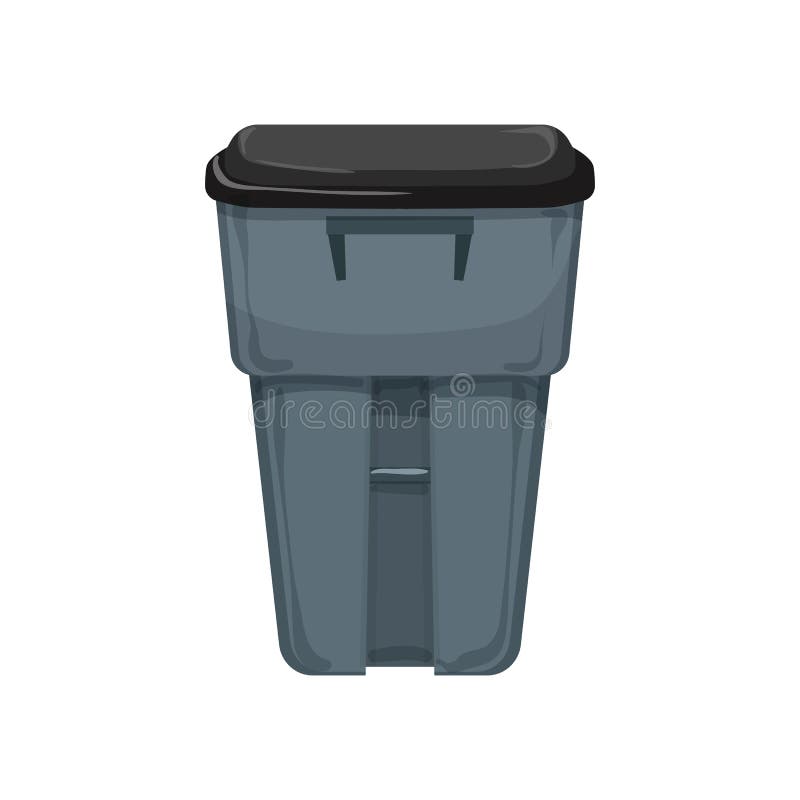 Box Trash Bin Garbage Cartoon Vector Illustration Stock Illustration ...