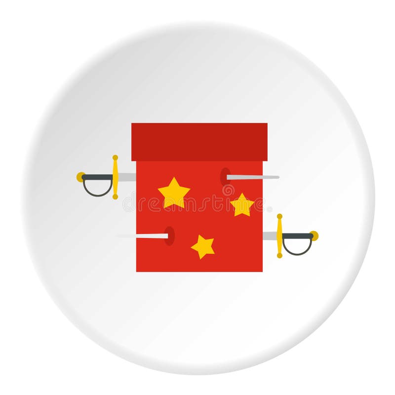 Box of Tricks with Daggers Icon Circle Stock Vector - Illustration of ...