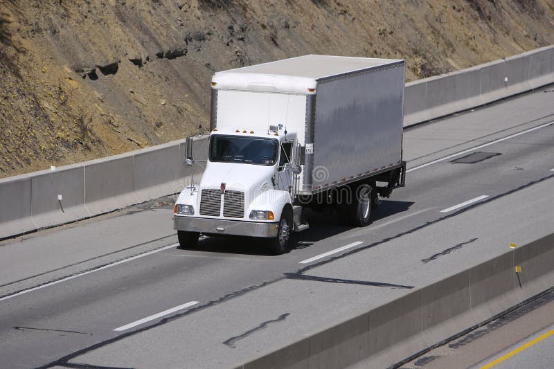 Box Delivery Truck stock image. Image of driver, road, truck - 656313
