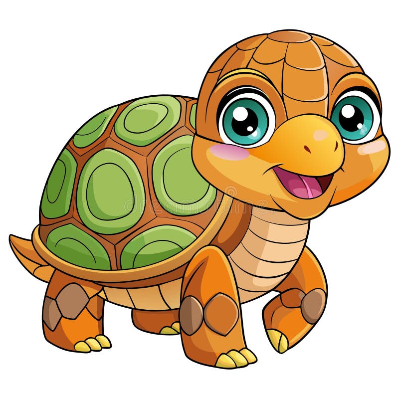 Box Turtle Play Vector Kawaii Stock Vector - Illustration of water ...