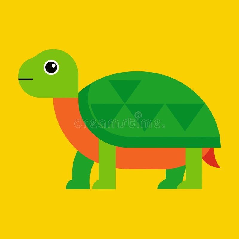 Box Turtle Stands Icon Vector Illustration Stock Vector - Illustration ...