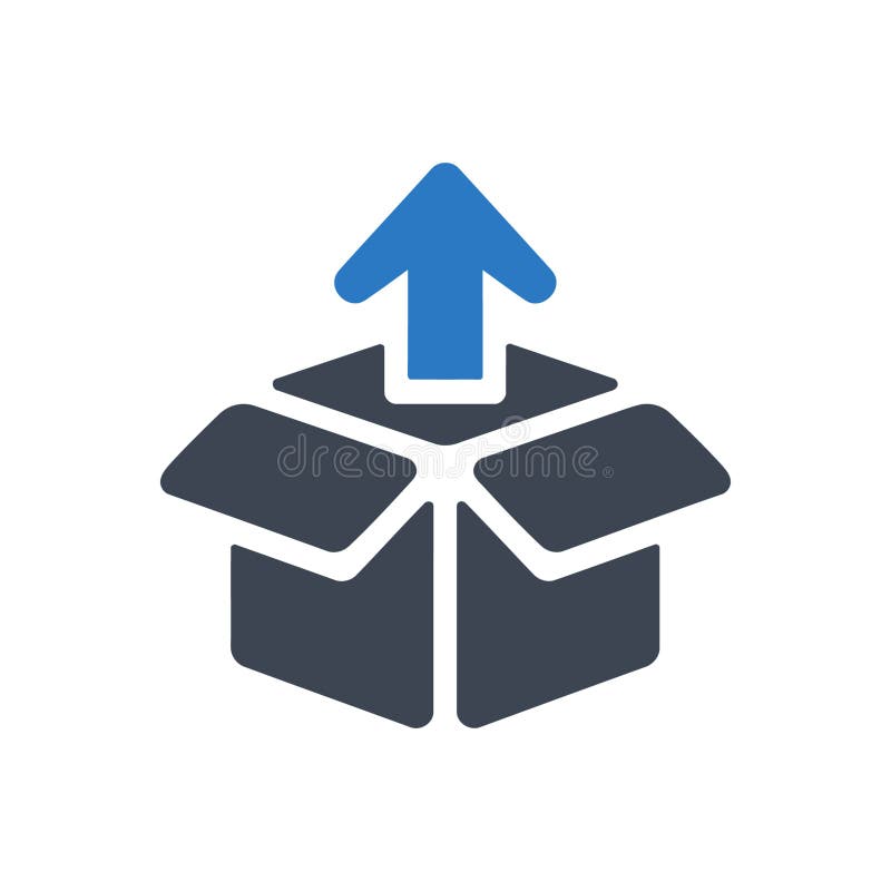 Box Upload icon stock vector. Illustration of package - 361702372