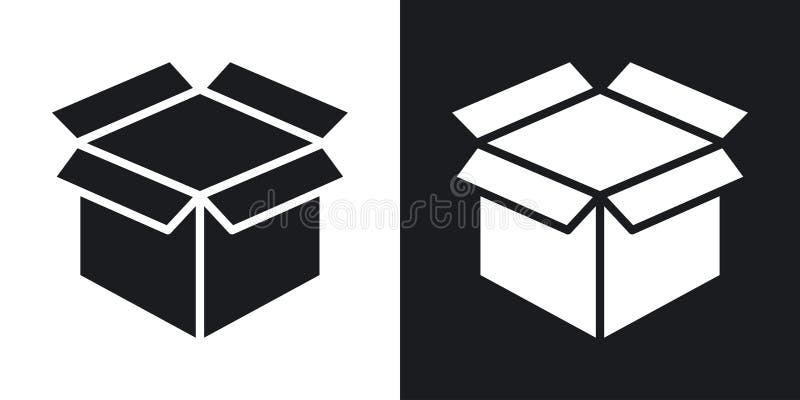 Box vecor icon set stock vector. Illustration of icon - 340459733