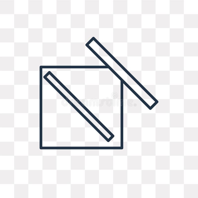 Box Vector Icon Isolated on Transparent Background, Linear Box T Stock ...