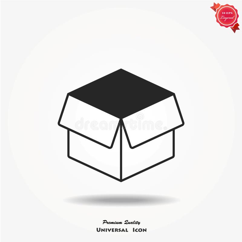 Box vector icon stock vector. Illustration of post, pictogram - 86542561