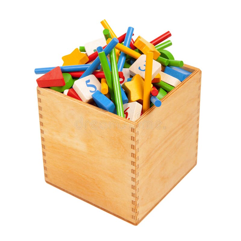 Box with very many toys stock image. Image of green - 130968677