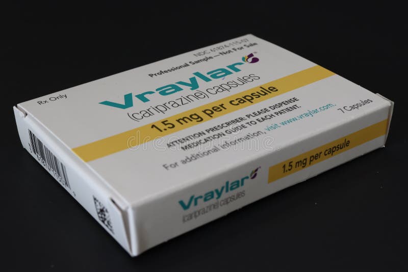 Box of Vraylar Against Black Backdrop. Editorial Stock Image - Image of ...