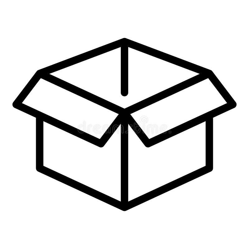 Box Waste Icon, Outline Style Stock Vector - Illustration of plastic ...