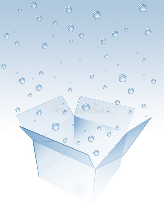 Box with water drops stock illustration. Illustration of glamor - 2189956