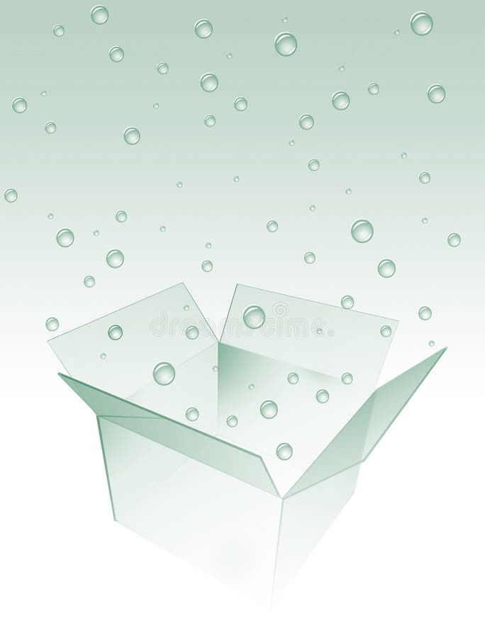 Box with water drops stock illustration. Illustration of glamor - 2189964