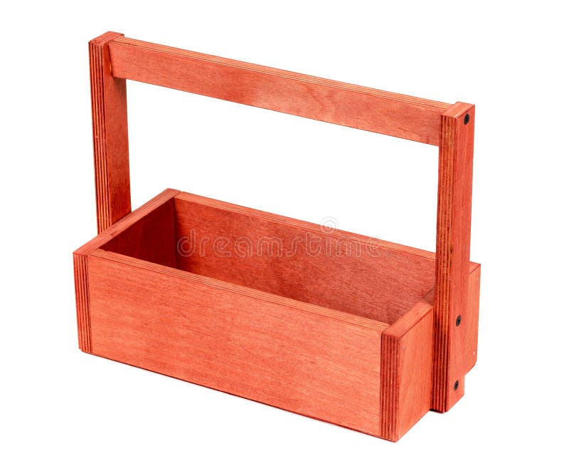 Wooden Box White Background Empty Tool Box Stock Photo - Image of ...