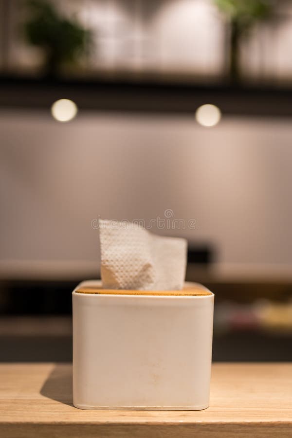 Box with White Hygienic Paper Tissues Stock Photo - Image of modern ...