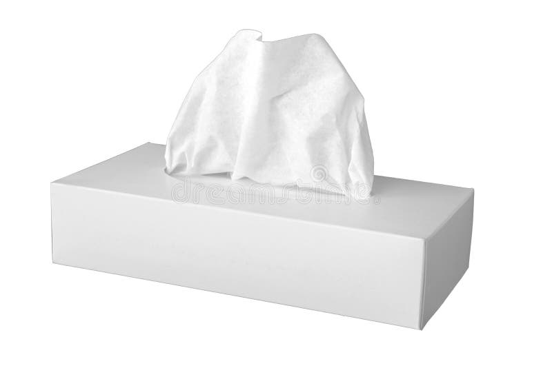 Box of White Tissues. Top View Stock Photo - Image of wipe, paper ...