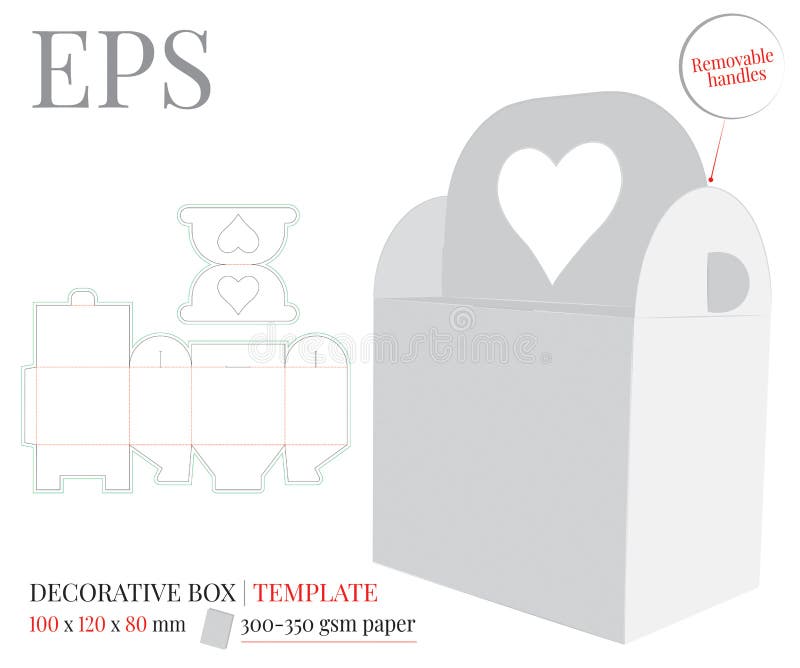Delivery Box Template, Vector with Die Cut / Laser Cut Layers. Self ...