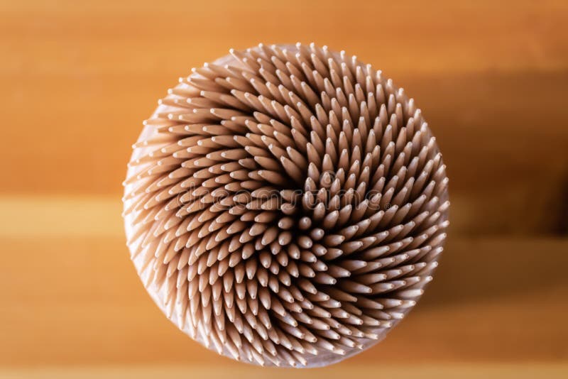 The Box of Wooden Toothpicks Top View - Image Stock Photo - Image of ...