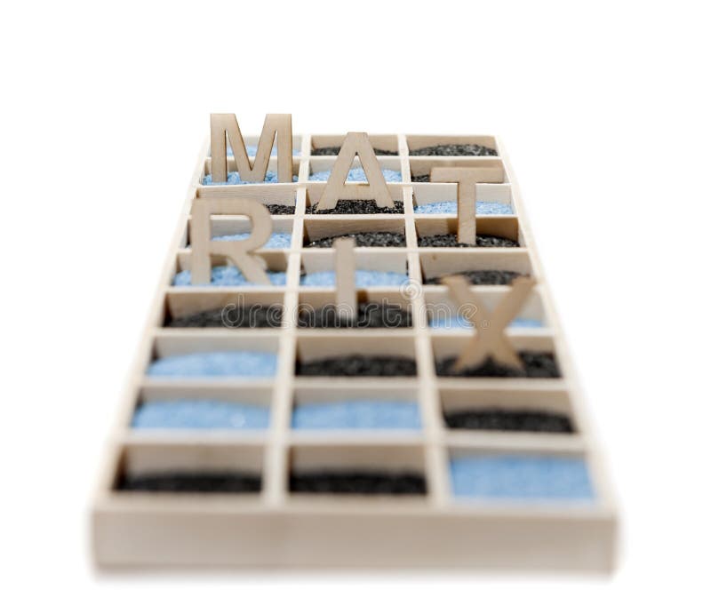 Box with Word MATRIX on White Stock Image - Image of orderly, close ...