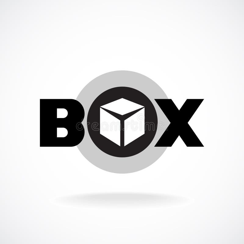 Box word sign text logo stock vector. Illustration of icon - 79791129