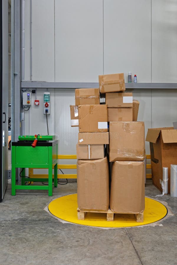 Box Wrapping Machine stock image. Image of packing, wrapping - 149708239
