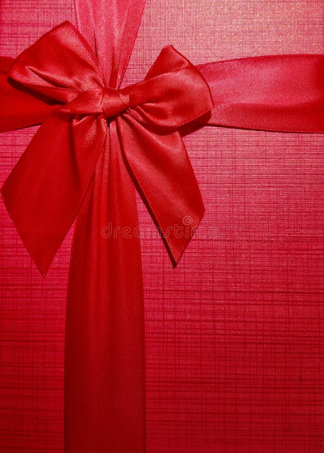 Box Wrapping with Red Colour Ribbons, Gift Wrapped Stock Image - Image ...