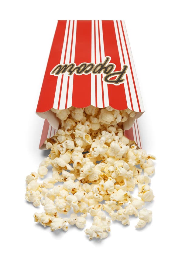 Spilled Popcorn Box stock image. Image of movie, snack - 29882919