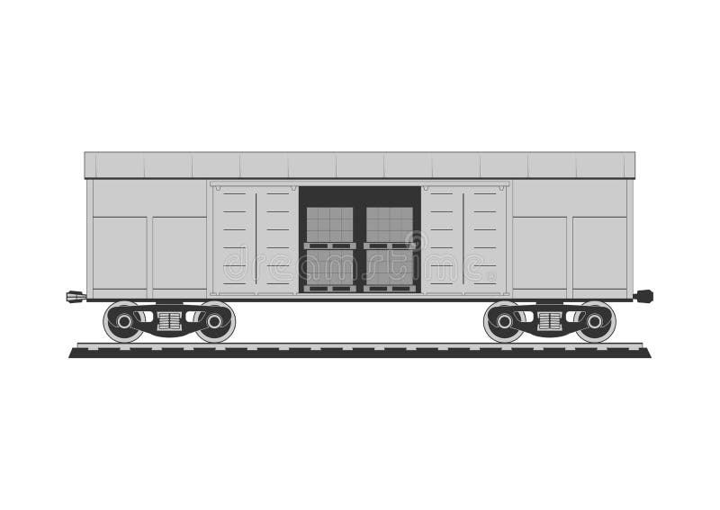 Boxcar with freight stock vector. Illustration of versatile - 67144854