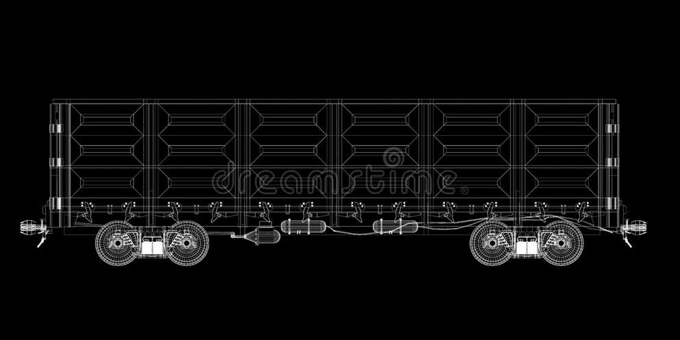 Boxcar stock illustration. Illustration of track, objects - 44428561