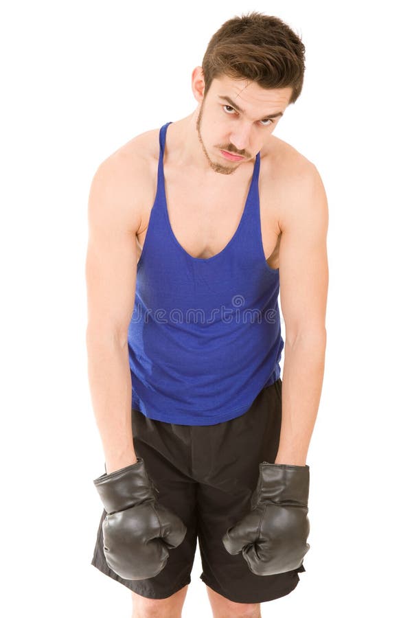 Boxeador derrotado imagen de archivo. Imagen de retrato - 129910999