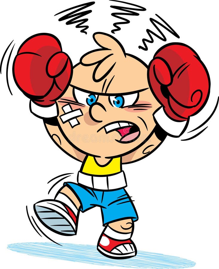 Boxeador Divertido De La Historieta Ilustración del Vector ...