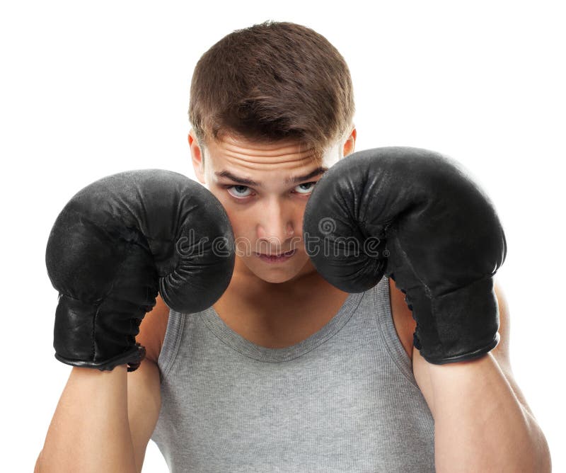 Medalla De Oro Del Boxeador Que Lleva Que Realiza Postura Del Boxeo ...