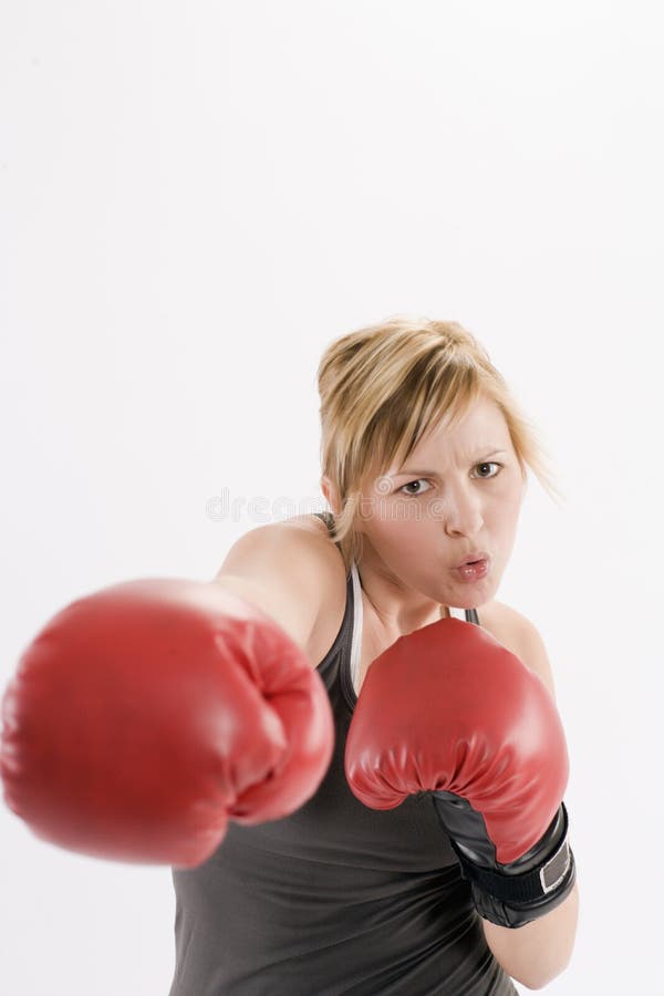 Boxeo de la mujer foto de archivo. Imagen de disciplina - 8088924