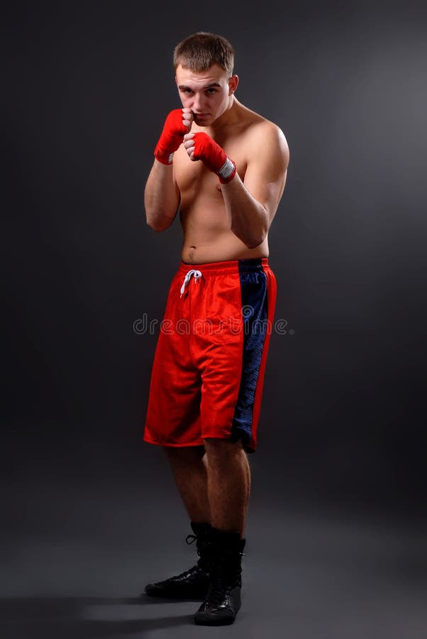 Boxer on the ground stock image. Image of fitness, fighter - 14093935