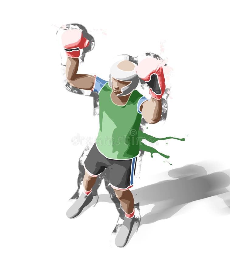 Boxer 3d man stock illustration. Illustration of competition - 101951165