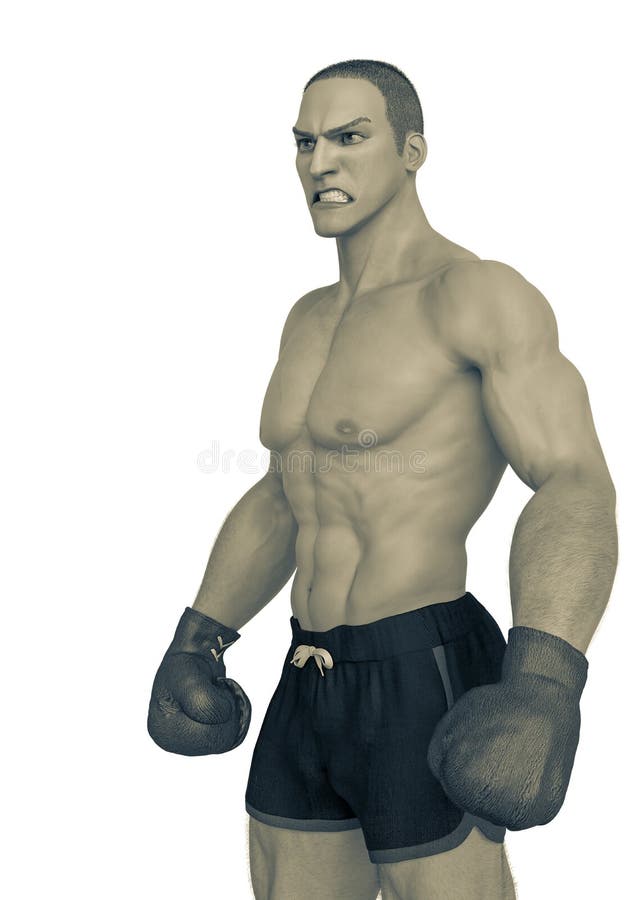 Boxer Cartoon Running in a White Background Side View Stock ...