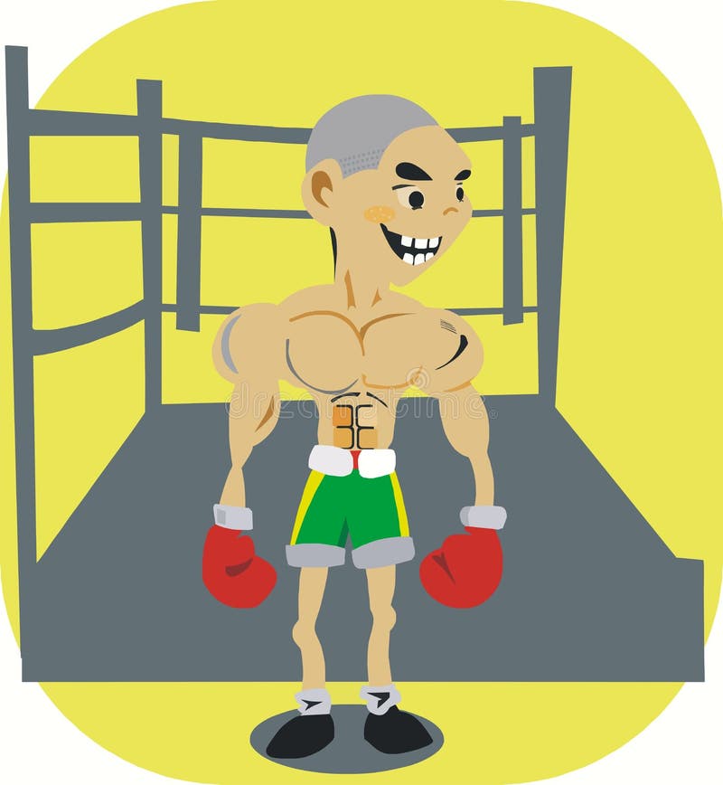 Cute boxer boy cartoon stock vector. Illustration of ball - 58997868
