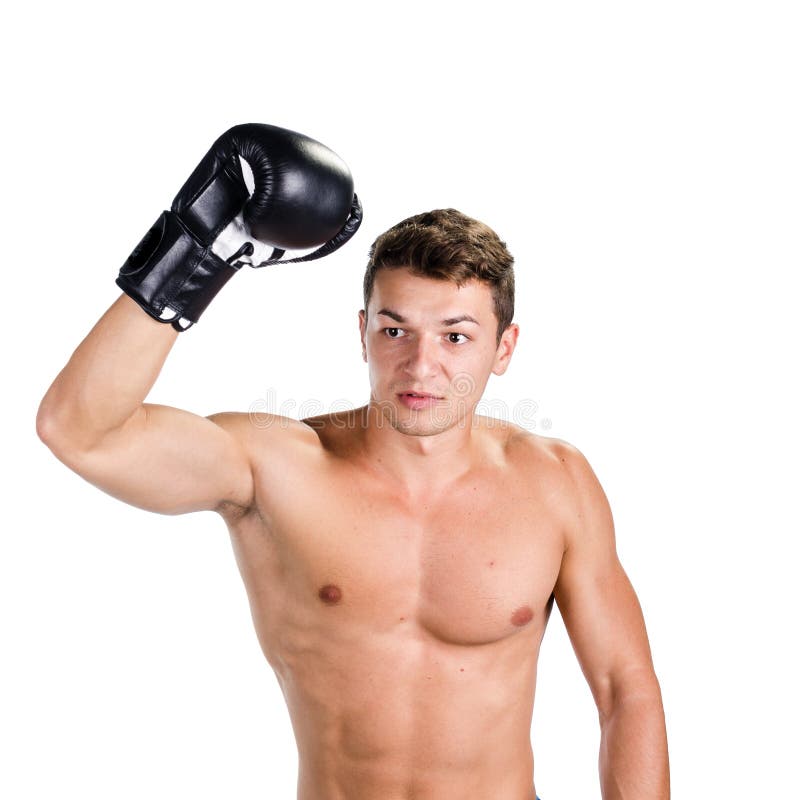 Boxer, der Sieg zeigt stockbild. Bild von gesund, sport - 29268379