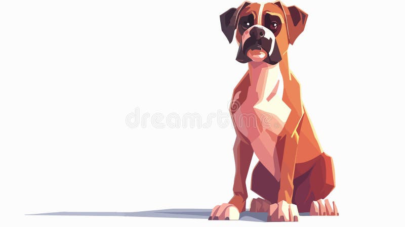 Boxer Dog Cartoon Vector Illustration for Animation Projects Stock ...
