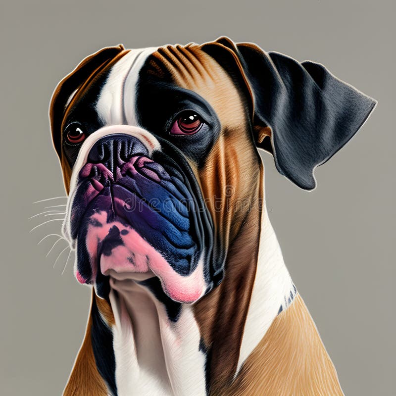 Boxer Dog, Generative AI Illustration Stock Photo - Image of ...