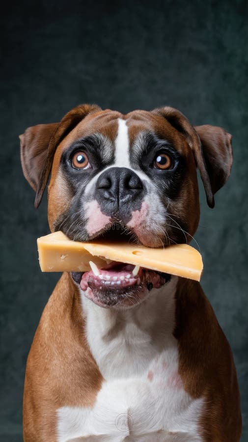 Boxer Dog with Open Mouth and Collar, Focused Expression, Close-Up ...