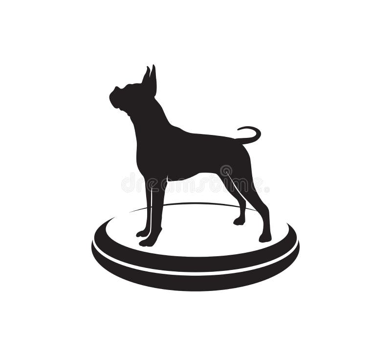 Boxer Dog Star Championship Competition Vector Icon Logo Design Stock ...