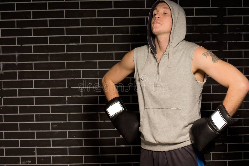Boxer Doing Breathing Exercises before a Fight Stock Image - Image of ...