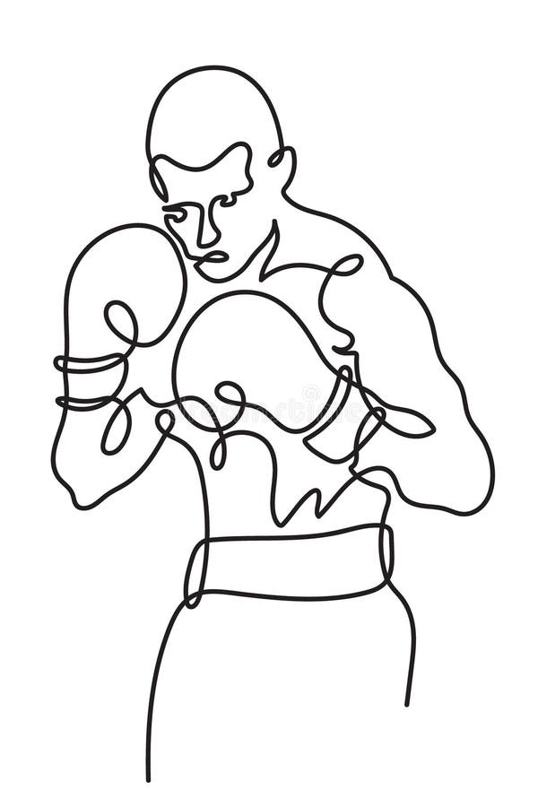 Boxer with gloves training stock vector. Illustration of endless ...