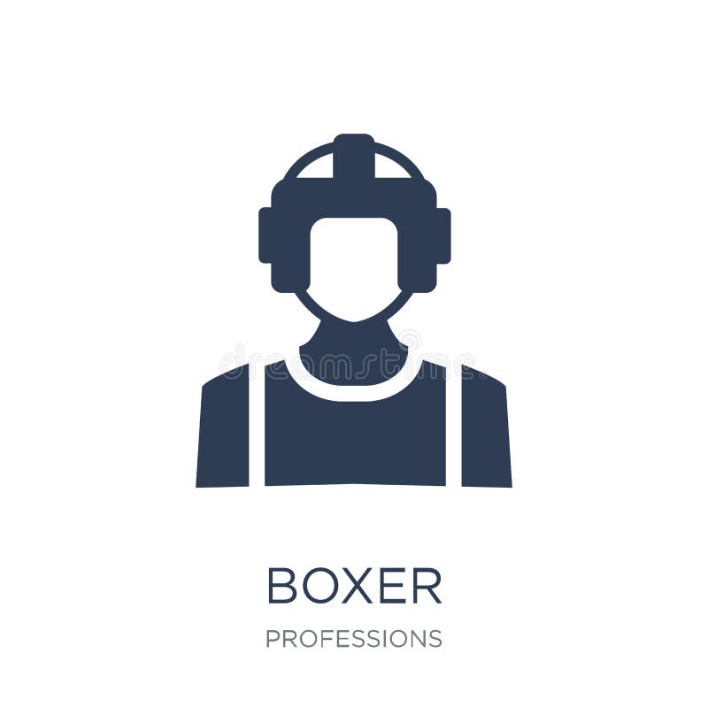 Boxer Icon. Trendy Flat Vector Boxer Icon on White Background Fr Stock ...