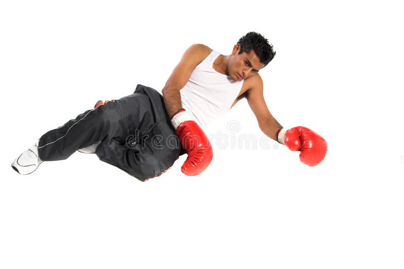 Boxer Knockdown stock photo. Image of ethnic, isolated - 1687376