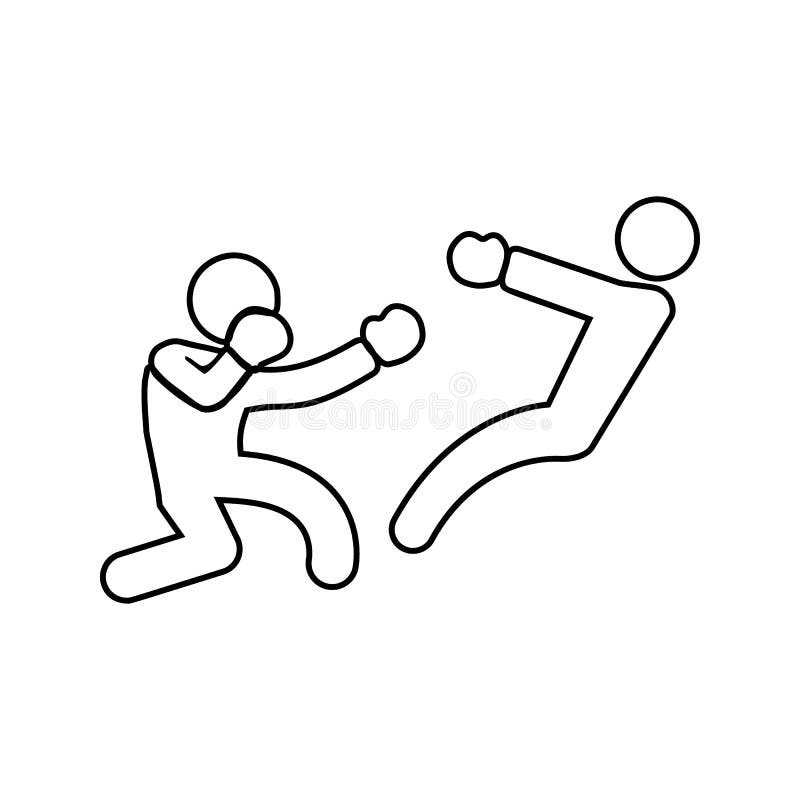 Boxer Knockdown Icon. Element of Fight for Mobile Concept and Web Apps ...