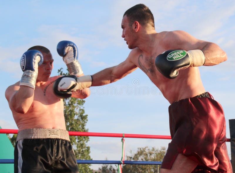 Boxer Luca Tassi Vs Sandor Ramocsa Match Editorial Image - Image of ...
