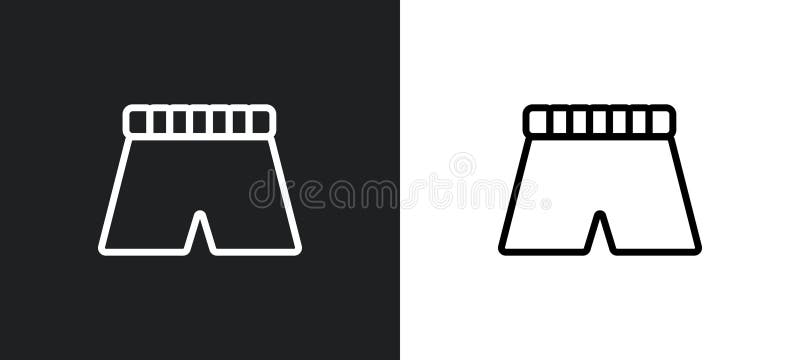 Boxer Outline Icon in White and Black Colors. Boxer Flat Vector Icon ...