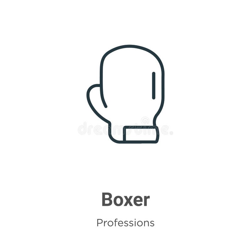 Boxer Icon in Filled, Thin Line, Outline and Stroke Style. Vector ...