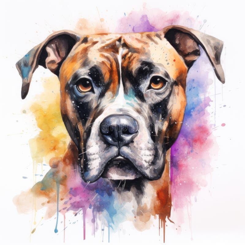 Boxer painting stock illustration. Illustration of generative - 328672282