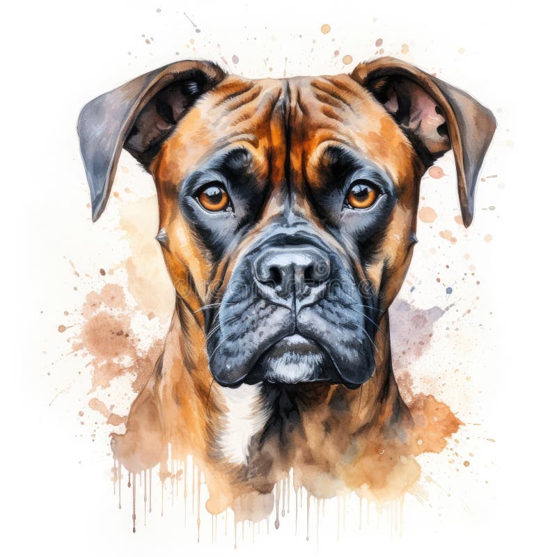 Boxer painting stock illustration. Illustration of soft - 328672298