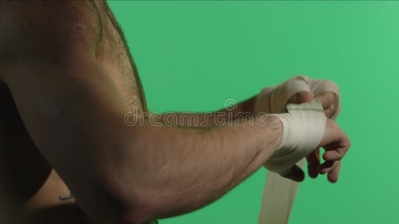 MMA Fighter on a Green Screen. Muscular Man on Green Screen. Green ...